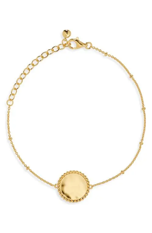 Monica Vinader Deia Beaded Pendant Bracelet - 18ct Gold Vermeil