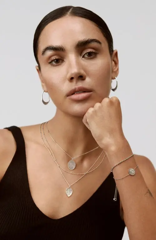 Monica Vinader Deia Beaded Pendant Bracelet - Silver