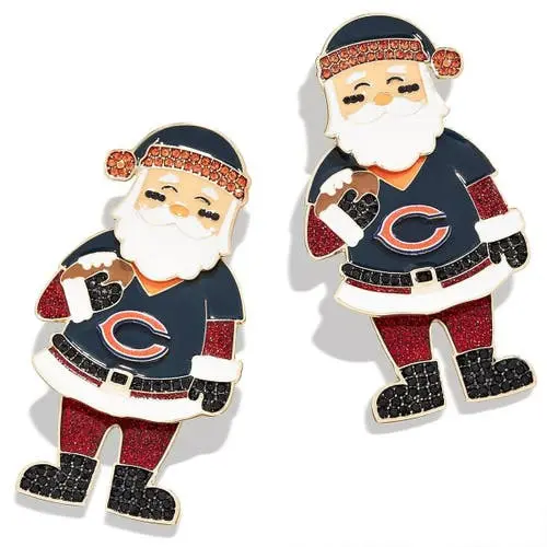 Baublebar Chicago Bears Santa Claus Earrings
