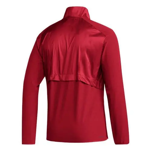 Adidas Nc State Wolfpack Sideline Aeroready Raglan Sleeve Quarter-zip Jacket