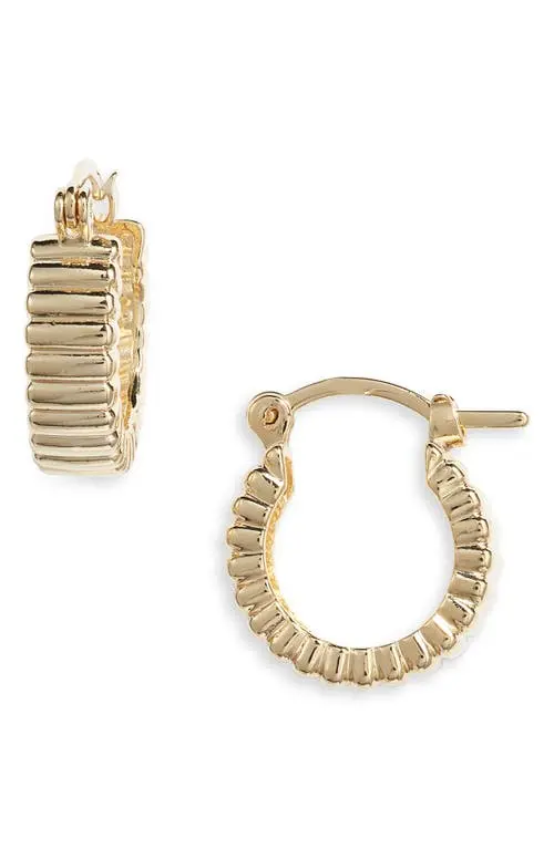 SET & STONES Jules Ridge Hoop Earrings - Gold