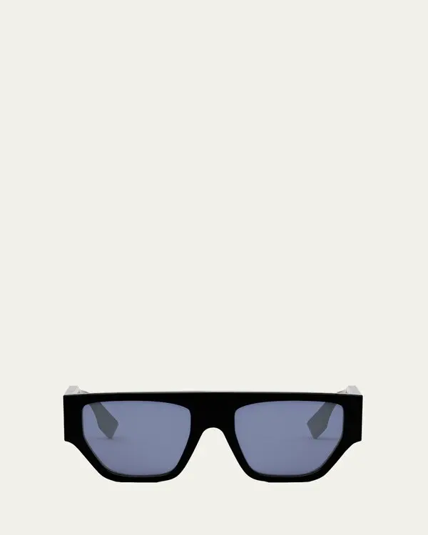 Fendi O'lock Flat-top Cat-eye Sunglasses - Sblk/blu