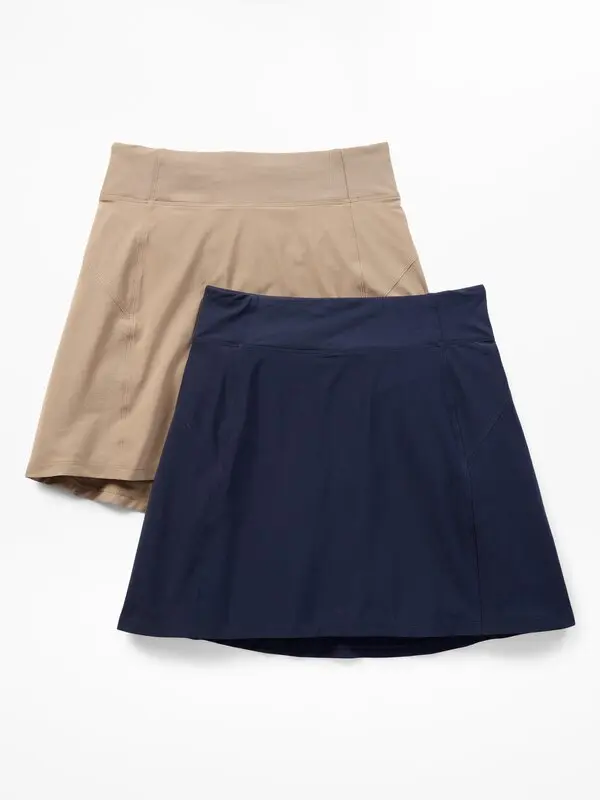 Athleta School Day Skort 2-pack - Navy/brownstone Beige