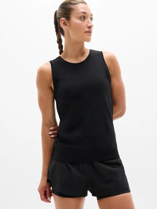 Athleta In Motion Seamless Tank Top - Black