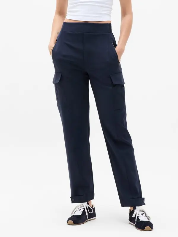 Athleta Endless High-rise Cargo Trousers - Navy