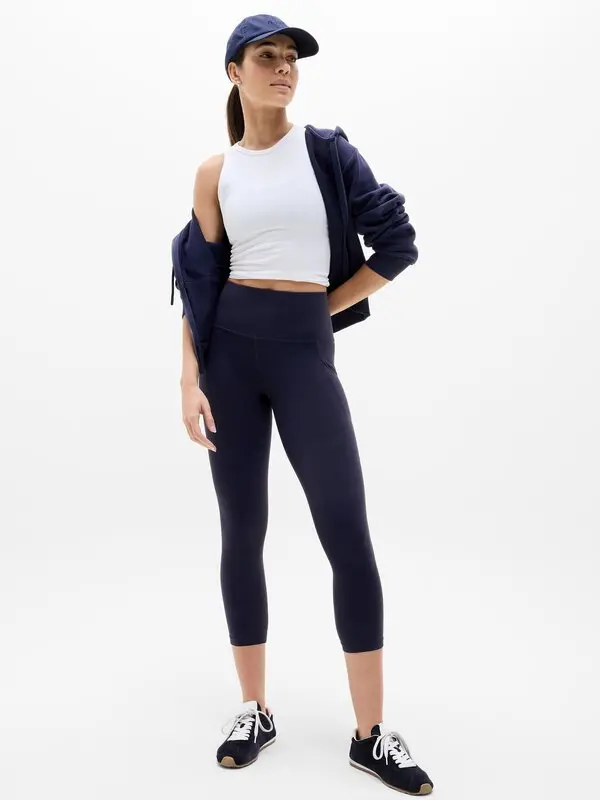 Athleta Salutation Stash Capri - Navy