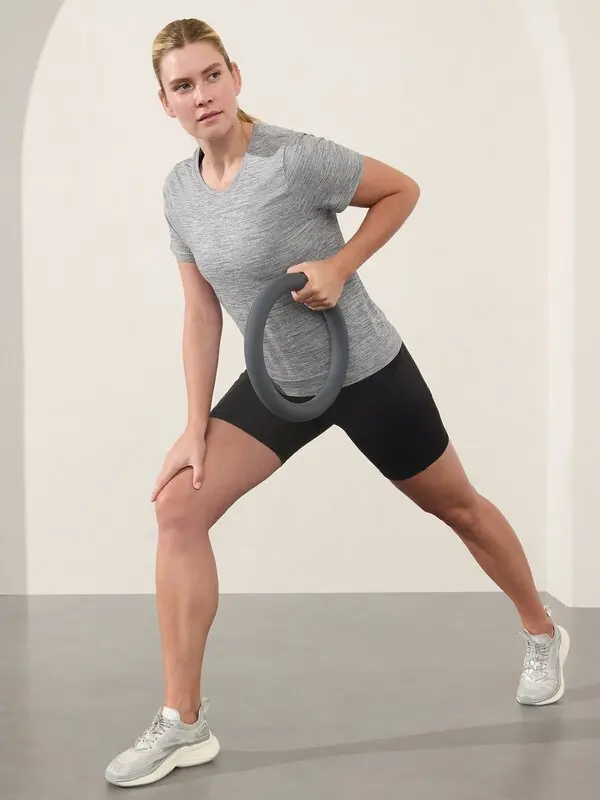 Athleta In Motion Heather Tee - Medium Grey