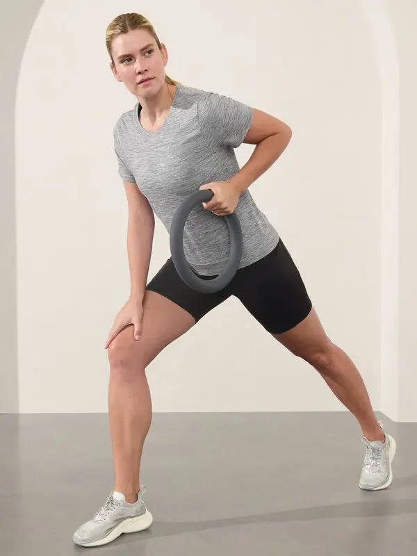 Athleta In Motion Heather Tee - Medium Grey