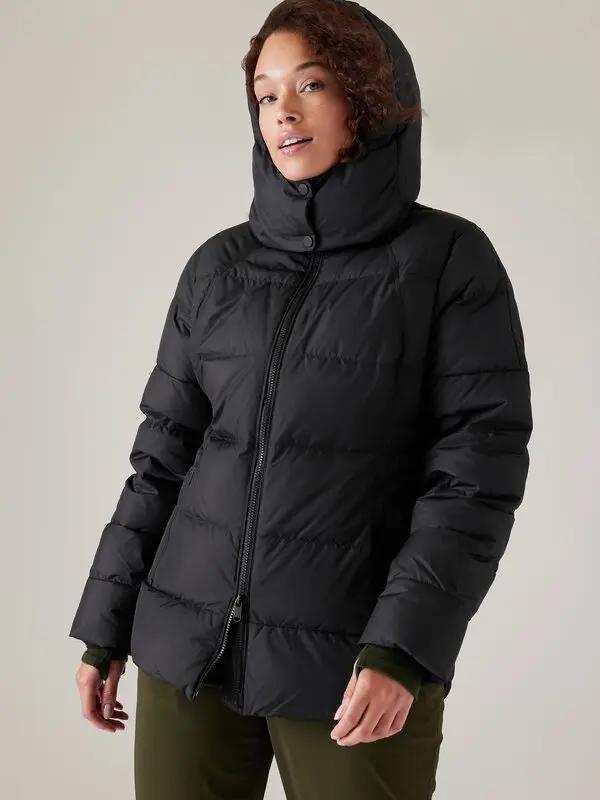 Athleta Downtown Puffer Jacket - Black | Editorialist