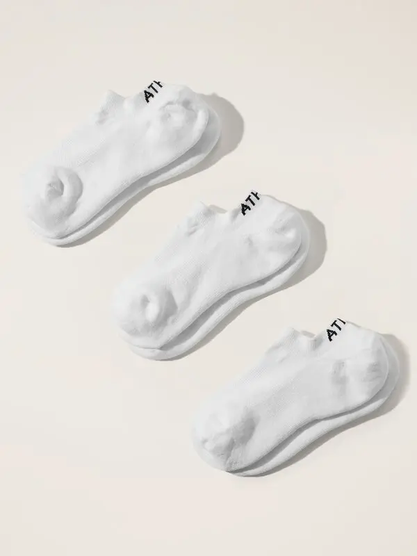 Athleta Everyday No Show Sock 3-pack - Bright White Multi