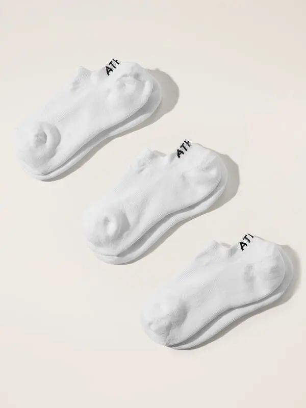 Athleta Everyday No Show Sock 3-pack - Bright White Multi