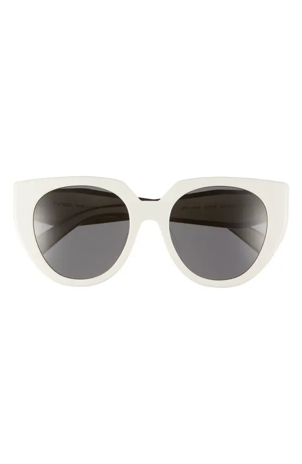 Prada 53mm Cat Eye Sunglasses - Bone