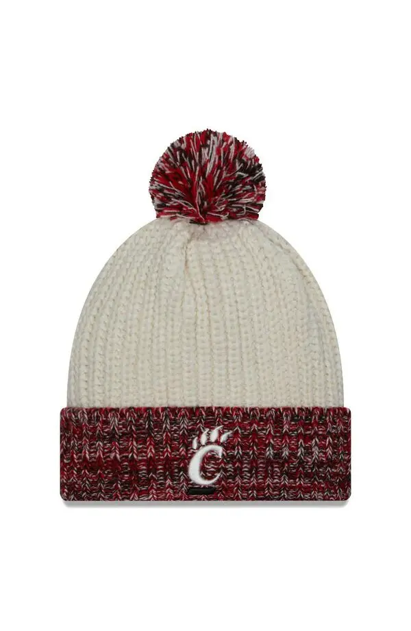 New Era Cincinnati Bearcats Fresh Cuffed Knit Hat With Pom