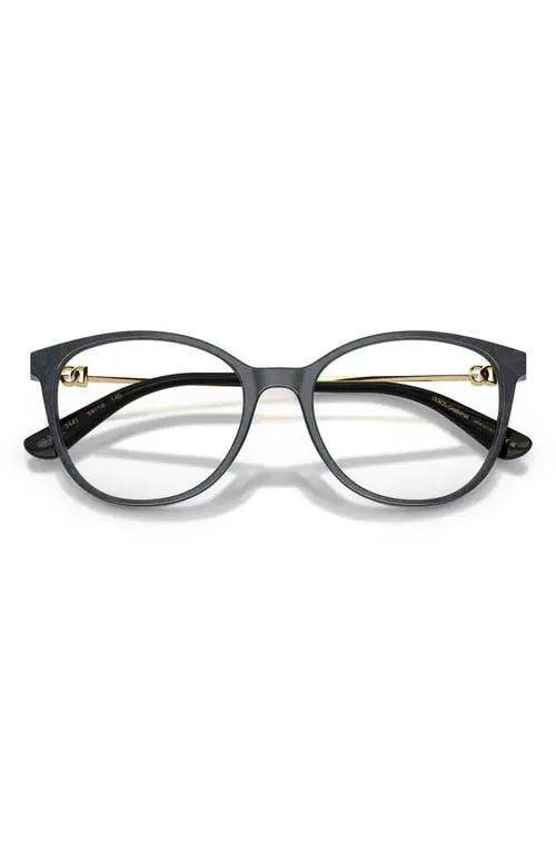 Dolce & Gabbana 54mm Butterfly Eyeglasses - Lace Gray