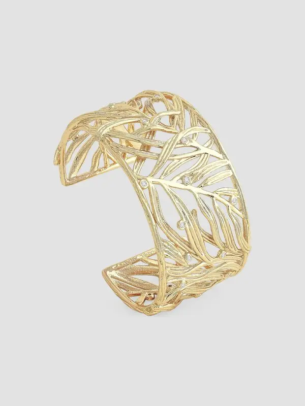 ANABEL ARAM Palm 18k--plated & Cubic Zirconia Cuff