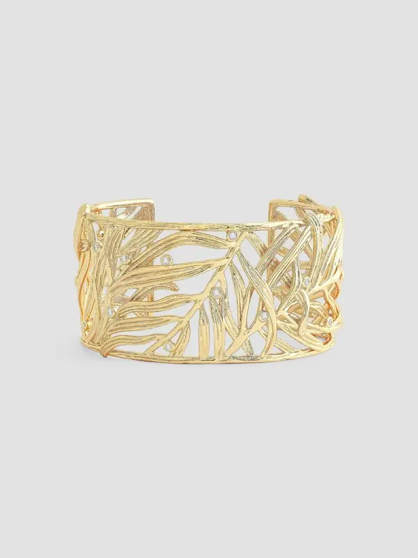 ANABEL ARAM Palm 18k--plated & Cubic Zirconia Cuff