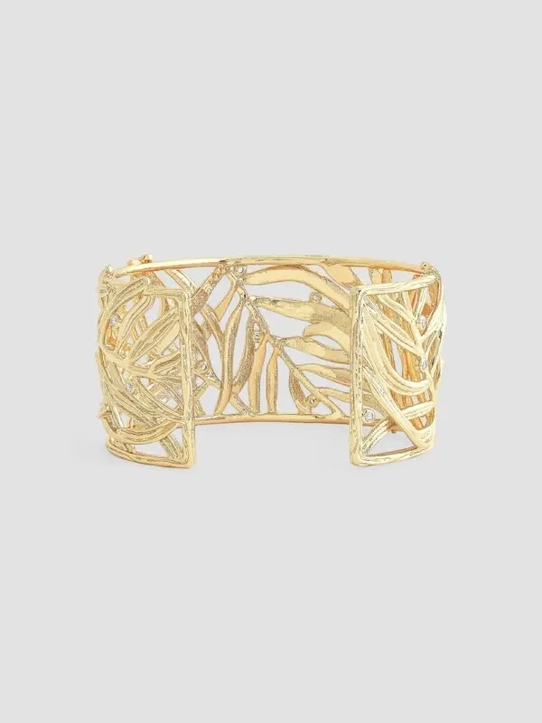 ANABEL ARAM Palm 18k--plated & Cubic Zirconia Cuff