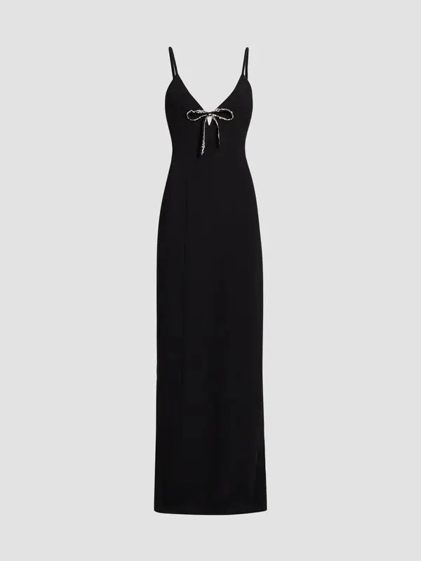 Cinq À Sept Adele Embellished Bow Gown - Black