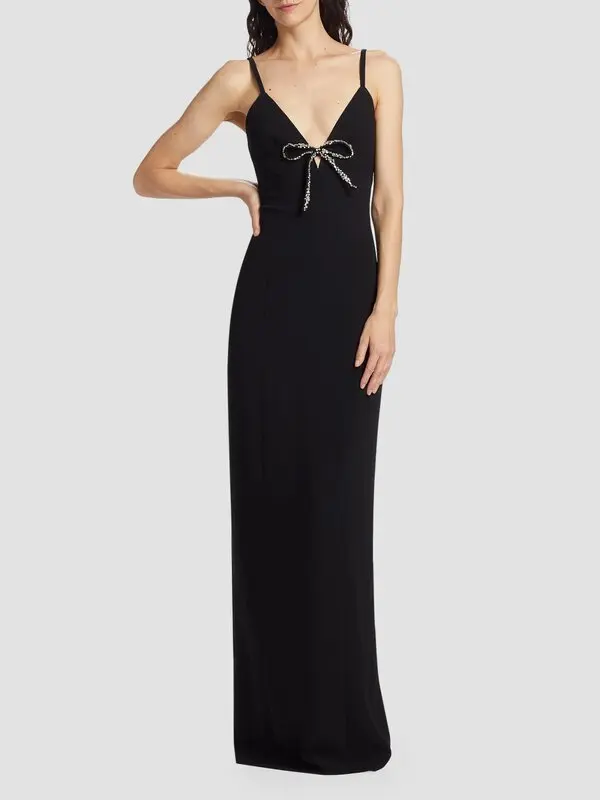 Cinq À Sept Adele Embellished Bow Gown - Black