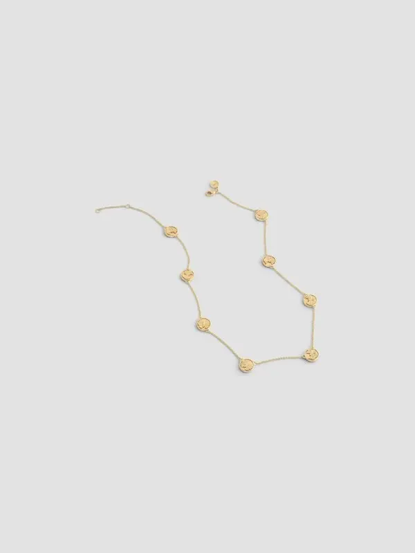 ANABEL ARAM Coin 18k--plated Butterfly Station Necklace