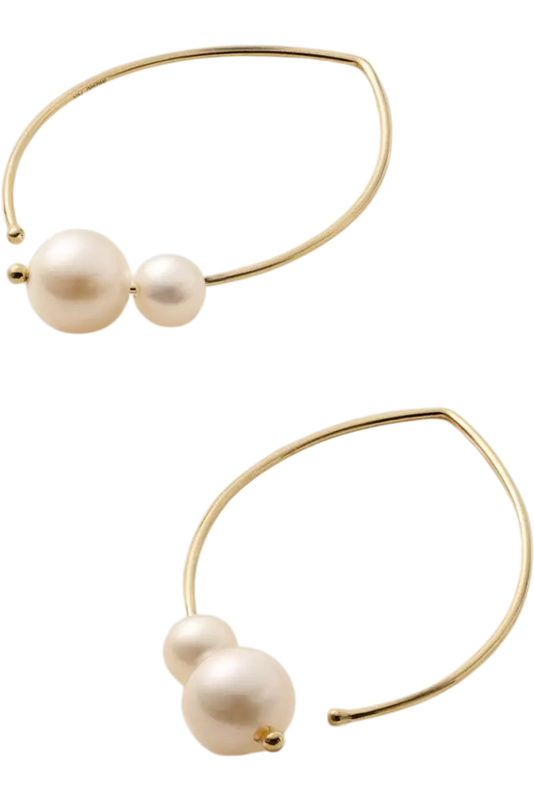 Mizuki 14-karat Akoya Pearl Earrings - Gold
