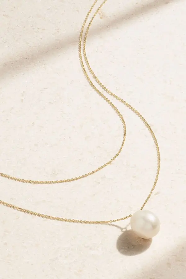 Mizuki 14-karat Chain Freshwater Pearl Necklace