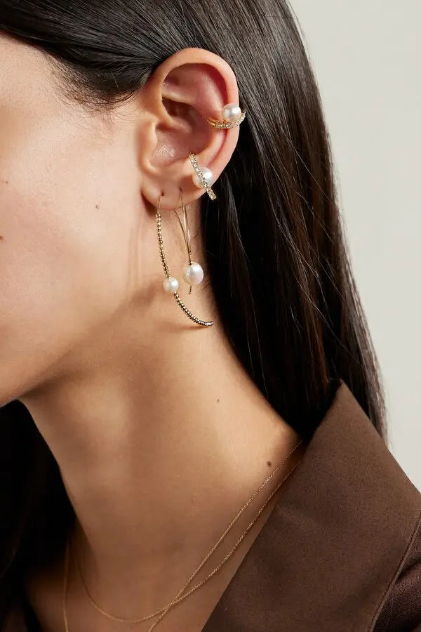 Mizuki 14-karat Pearl Earrings