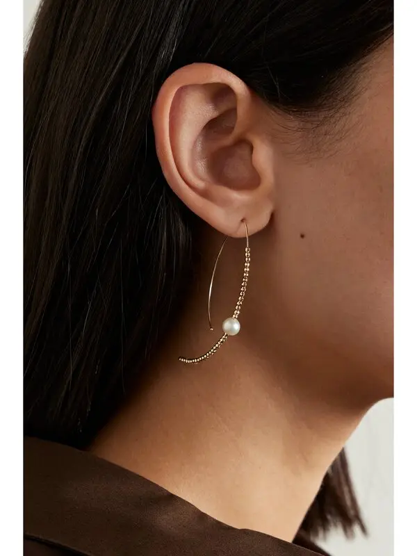 Mizuki 14-karat Pearl Earrings