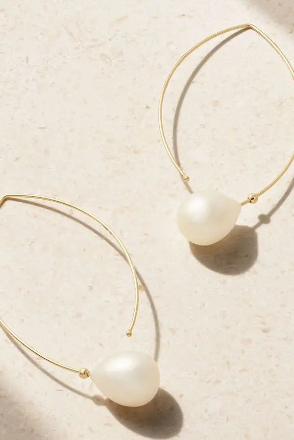 Mizuki Medium 14-karat Pearl Drop Earrings