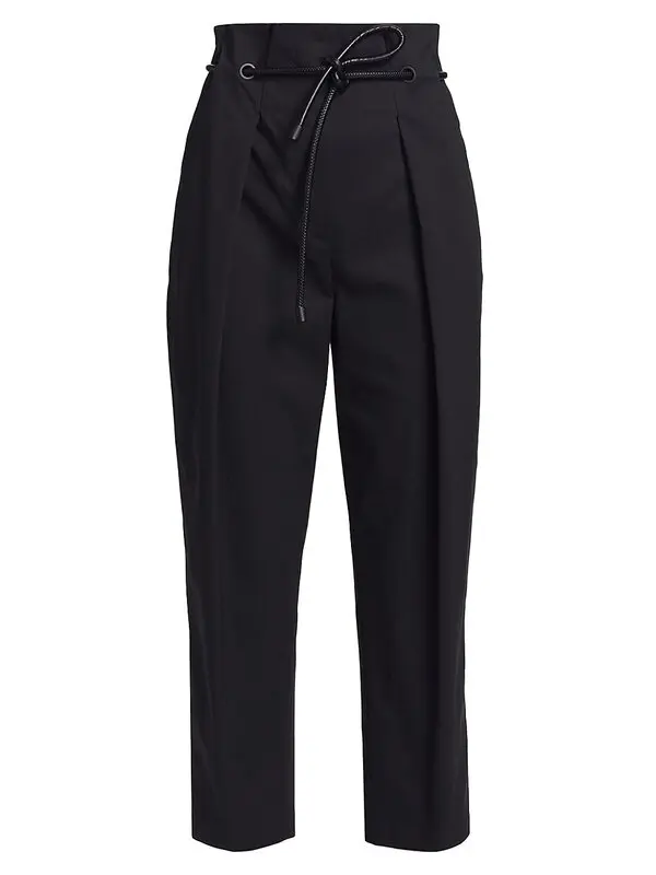 3.1 Phillip Lim Orgami Belted Straight-leg Trousers - Black