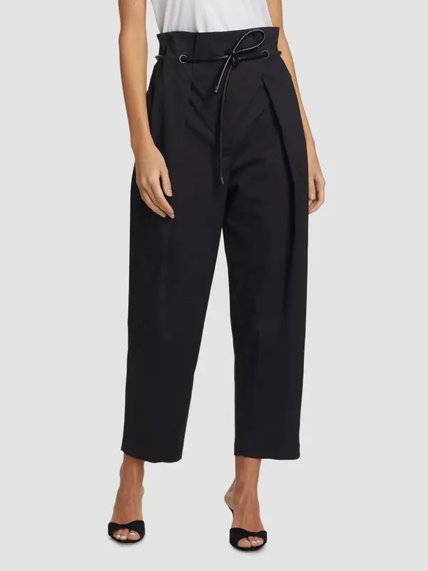 3.1 Phillip Lim Orgami Belted Straight-leg Trousers - Black