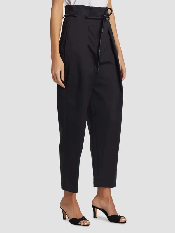 3.1 Phillip Lim Orgami Belted Straight-leg Trousers - Black