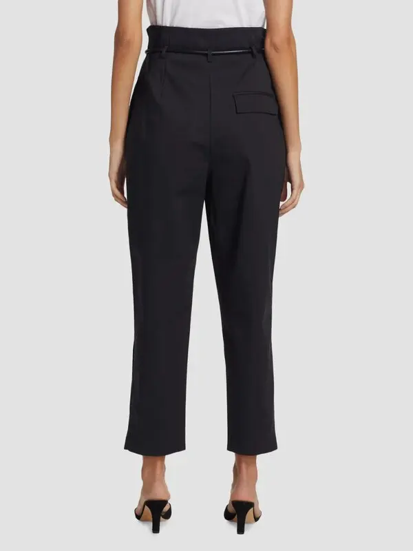3.1 Phillip Lim Orgami Belted Straight-leg Trousers - Black