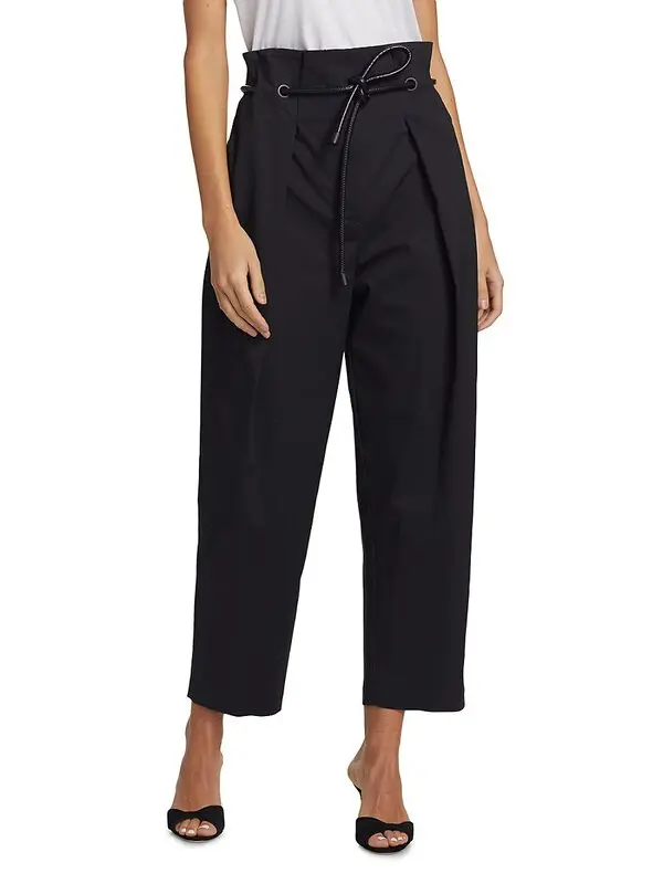 3.1 Phillip Lim Orgami Belted Straight-leg Trousers - Black