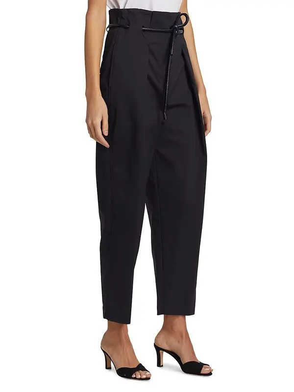 3.1 Phillip Lim Orgami Belted Straight-leg Trousers - Black