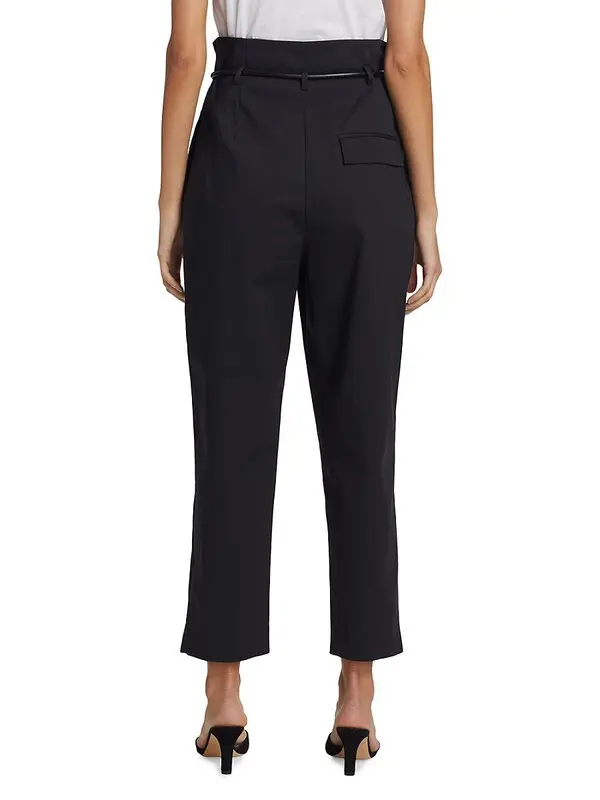 3.1 Phillip Lim Orgami Belted Straight-leg Trousers - Black