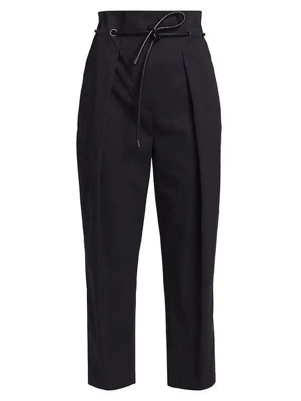 3.1 Phillip Lim Orgami Belted Straight-leg Trousers - Black
