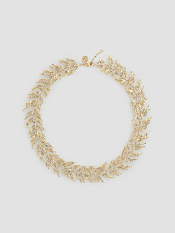 ANABEL ARAM Palm 18k--plated & Cubic Zirconia Necklace