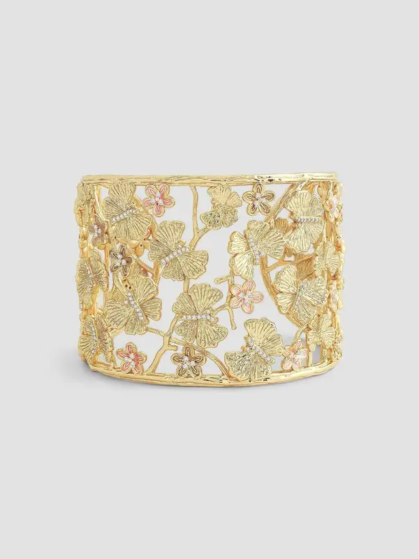 ANABEL ARAM Butterfly 18k--plated & Cubic Zirconia Cuff