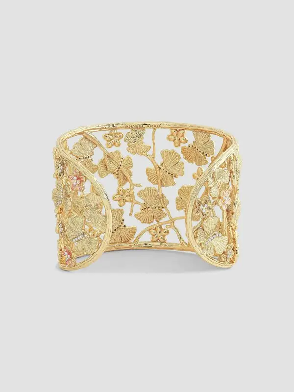 ANABEL ARAM Butterfly 18k--plated & Cubic Zirconia Cuff
