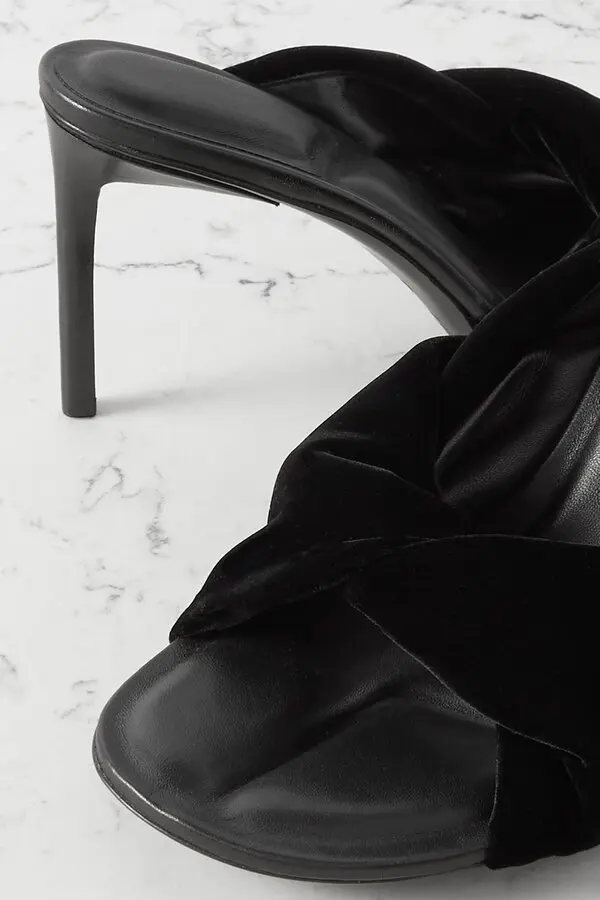 Jacquemus Bagnu Velvet Mules