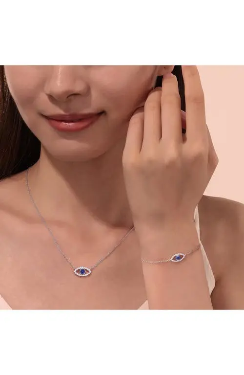 Lafonn Evil Eye Sapphire And Simulated Diamond Pendant Necklace