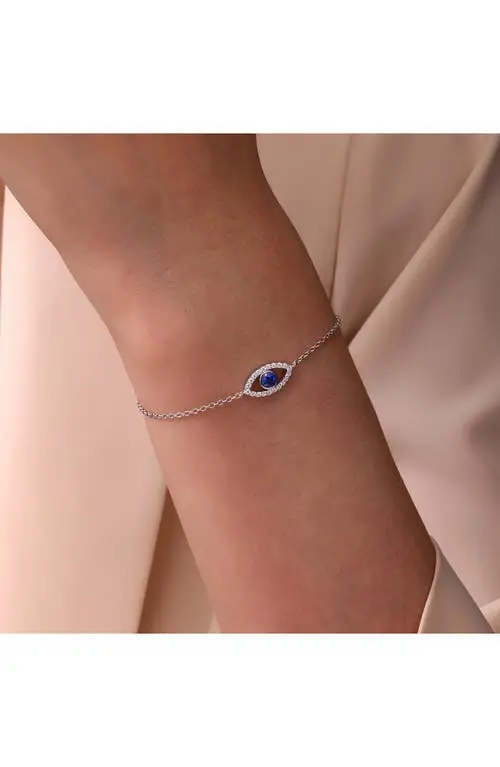 Lafonn Simulated Diamond & Lab-created Sapphire Evil Eye Bracelet