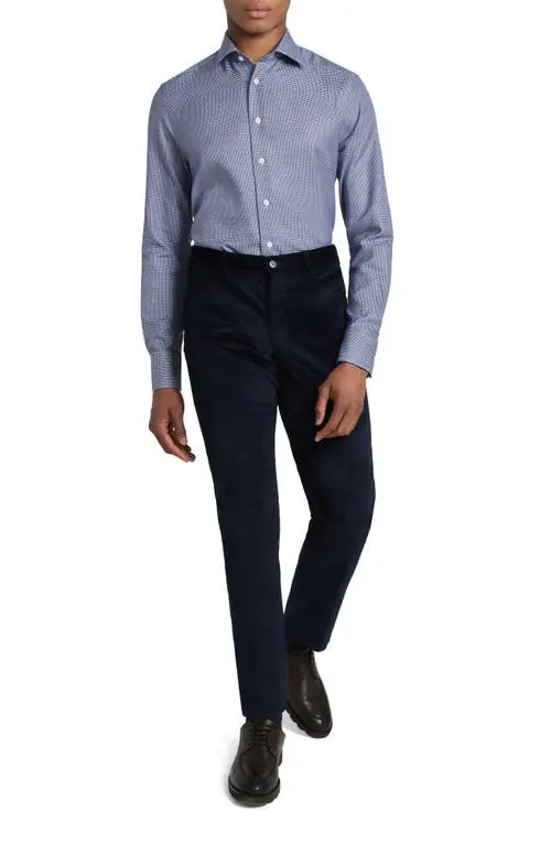 JACK VICTOR Kensington Dobby Cotton Dress Shirt
