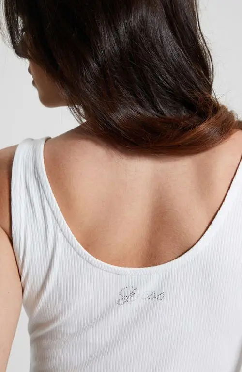 Guess Karlee Jewel Button Rib Bodysuit