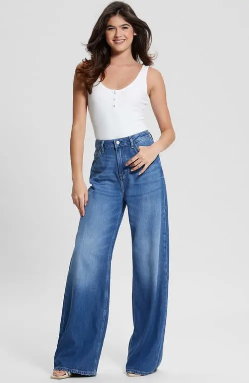 Guess Karlee Jewel Button Rib Bodysuit