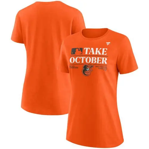 Profile Fanatics Branded Baltimore Orioles 2023 Postseason Locker Room Scoop Neck T-shirt