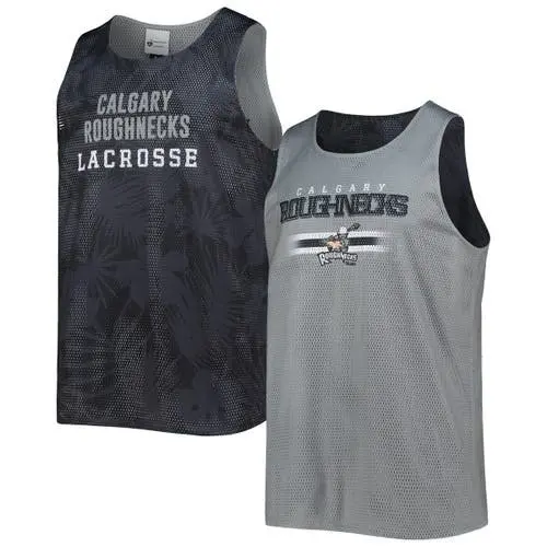 FOCO Gray Calgary Roughnecks Reversible Mesh Tank Top