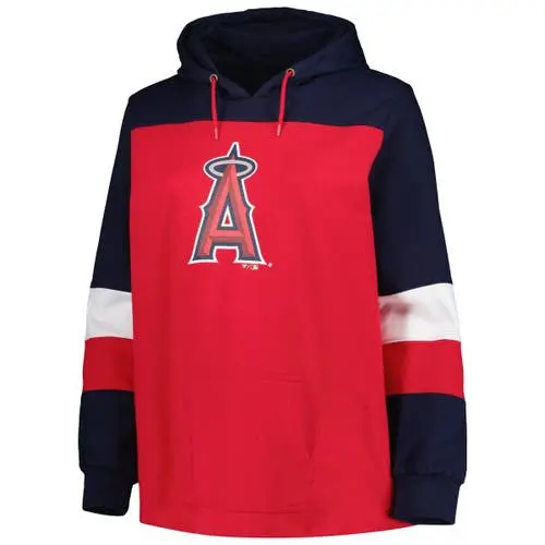 Profile Los Angeles Angels Colorblock Pullover Hoodie