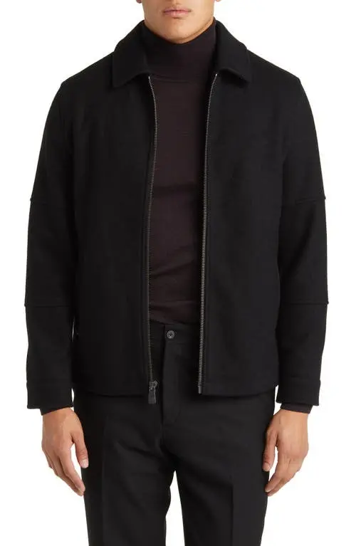 Hart Schaffner Marx Paloma Wool Blend Twill Jacket - Black Twill